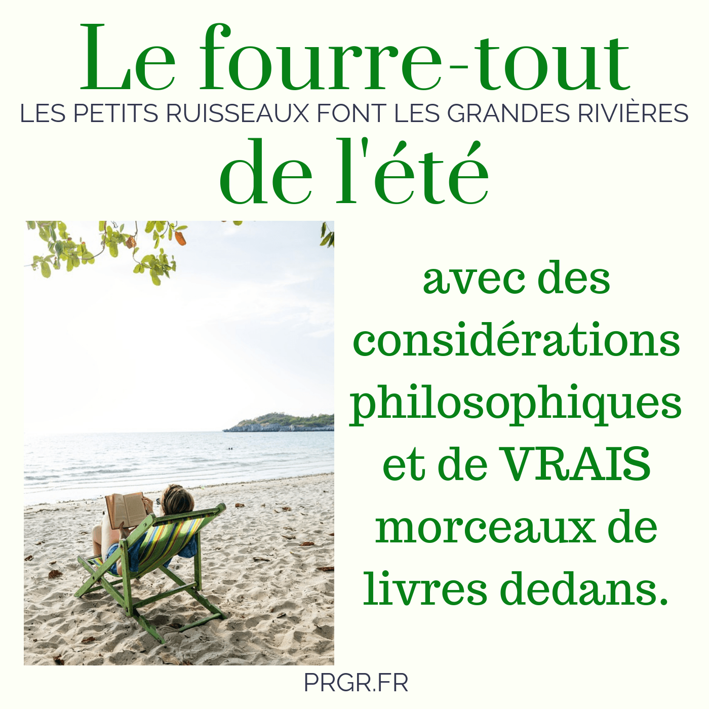 Le fourre-tout de l'été, avec des considérations philosophiques et de ...